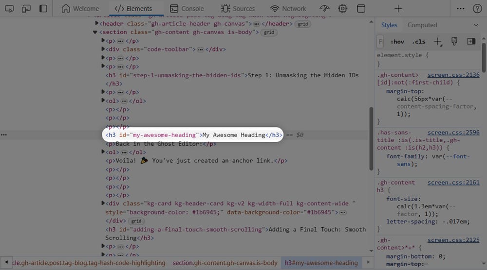 Ghost CMS Internal Linking: The Ultimate Guide to Anchor Links